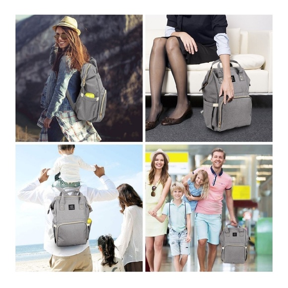 Bags | Gray Diaper Backpack Last One | Poshmark